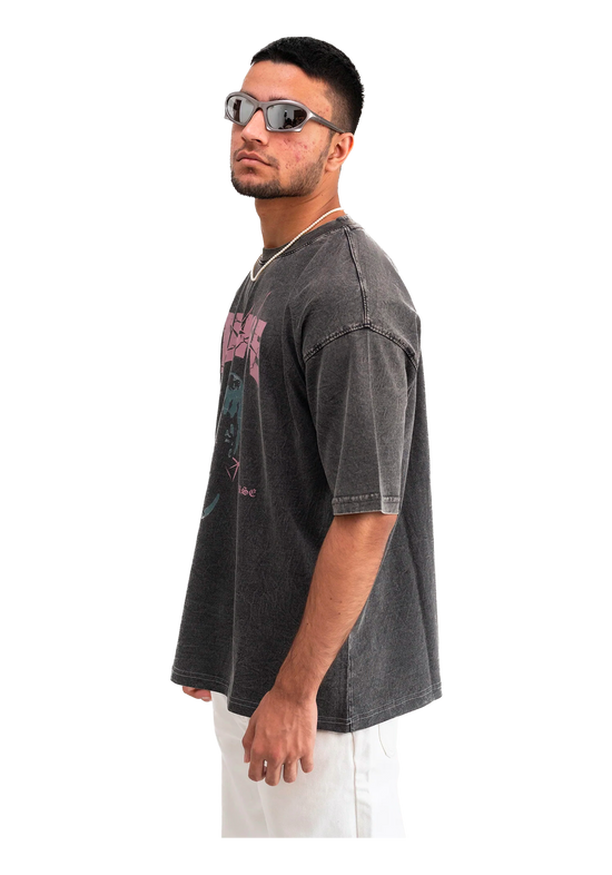 Vintage Gray Graphic T-shirt - Unisex, Oversized Fit – BAWSE.